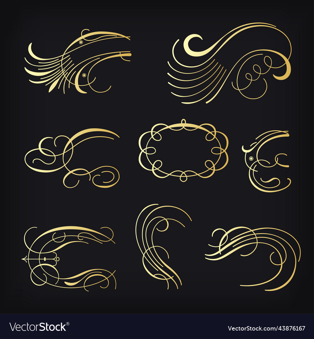 Calligraphic elements Royalty Free Vector Image