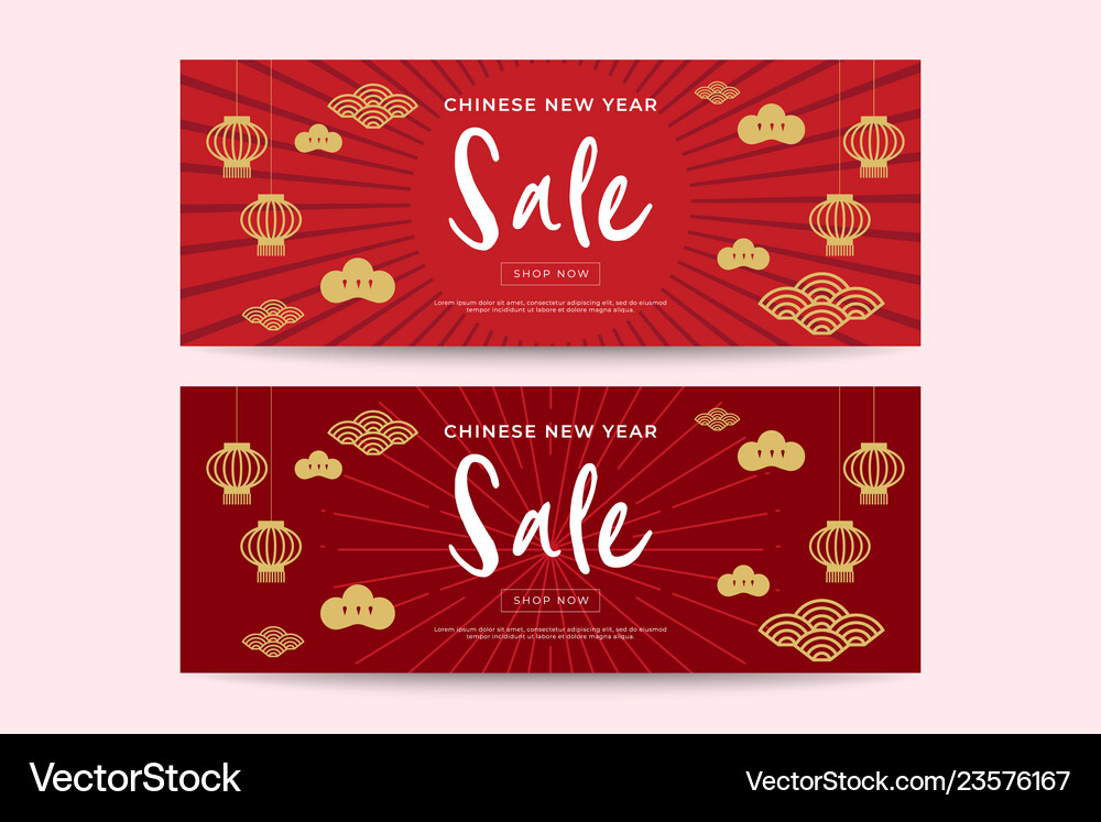 Chinese new year sale design template Royalty Free Vector