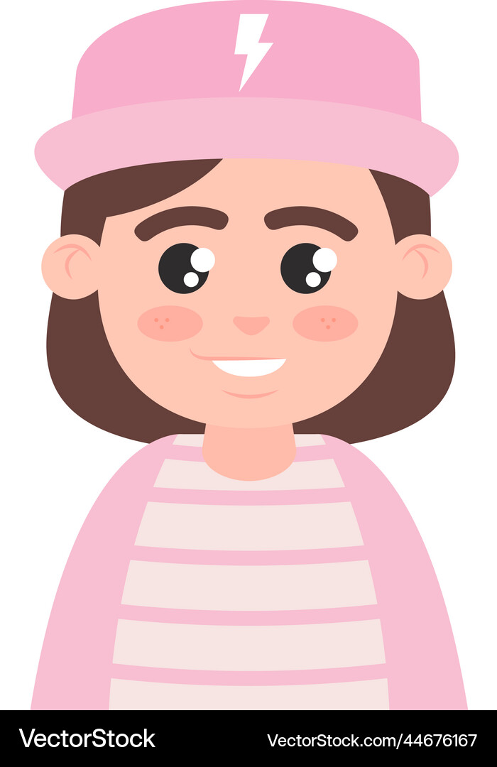 Cute girl character Royalty Free Vector Image - VectorStock