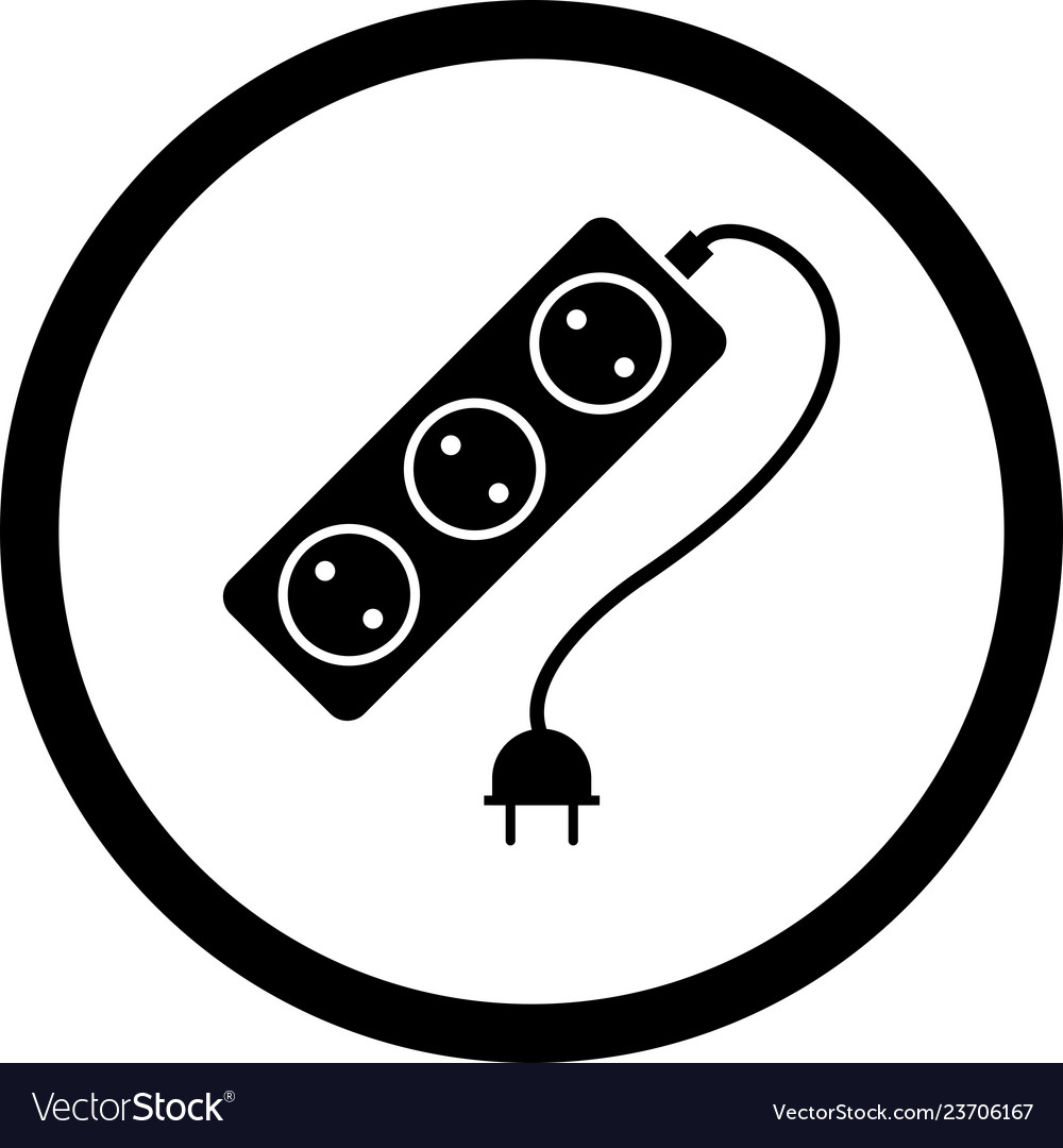 Extension cable icon Royalty Free Vector Image
