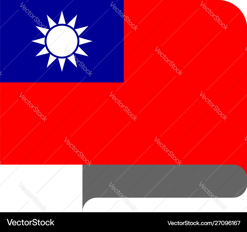 Flag horizontal shape pointer for world map Vector Image