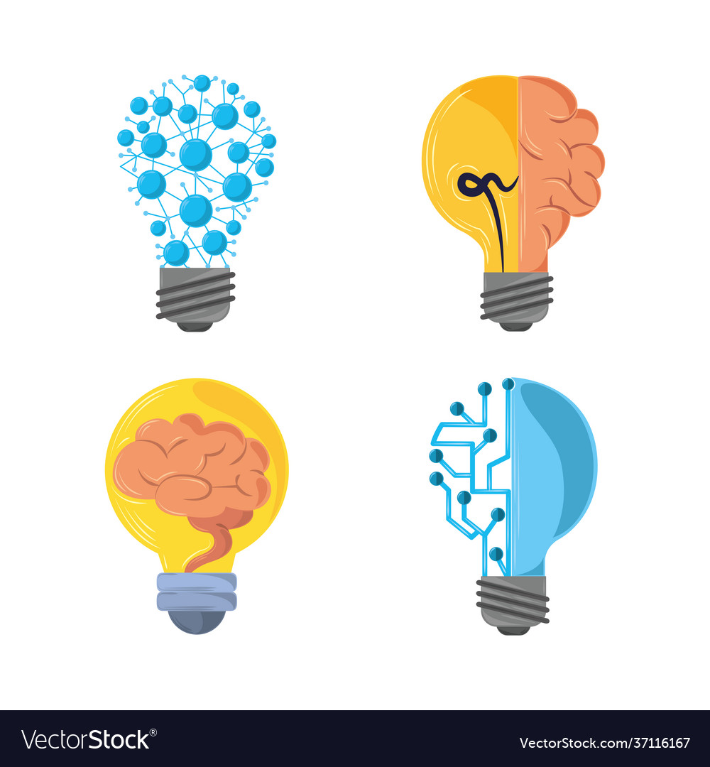 Light bulb set Royalty Free Vector Image - VectorStock
