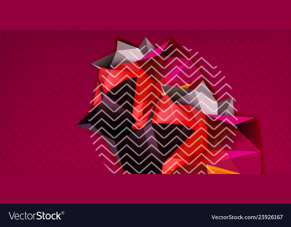 Low poly design 3d triangular shape background Vector Image