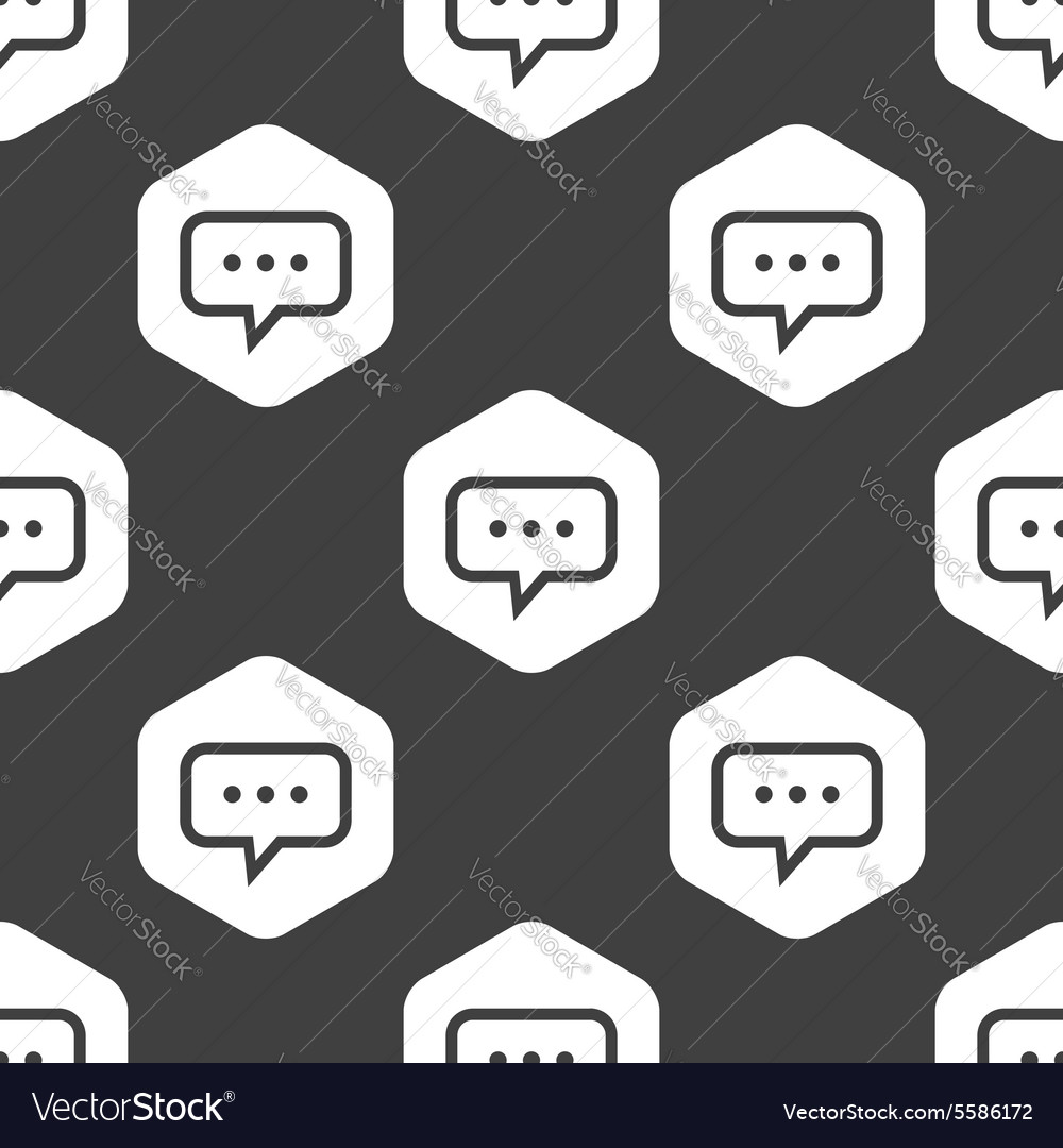 Black hexagon typing pattern Royalty Free Vector Image