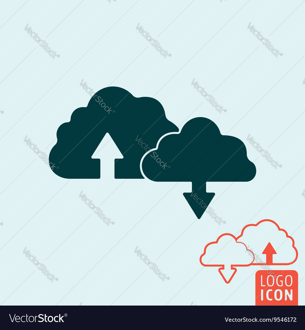 Cloud icon isolated Royalty Free Vector Image - VectorStock