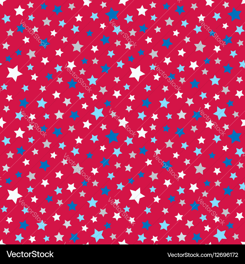 Cute pattern for kids - bright stars on clear sky Vector Image