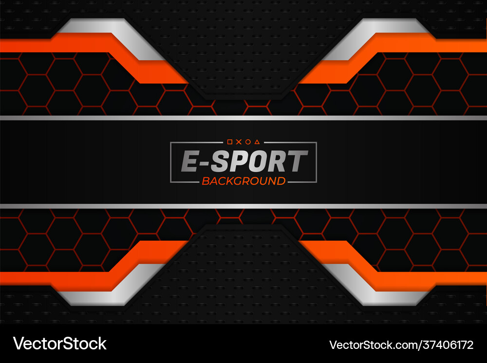 E-sports realistic modern background dark Vector Image