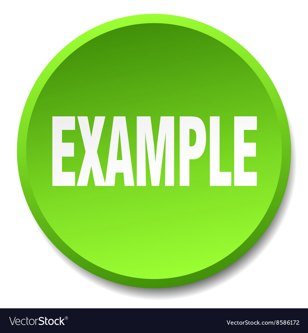 Example green round flat isolated push button Vector Image