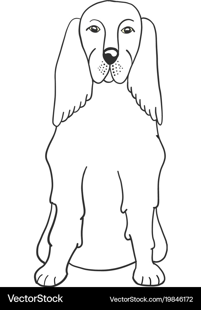 Gordon setter cartoon dog icon Royalty Free Vector Image
