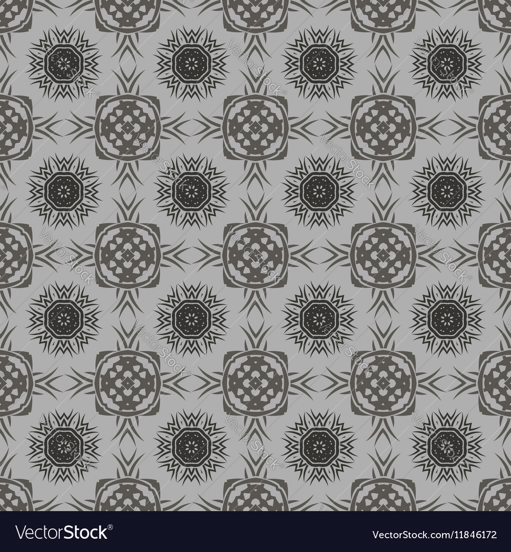 Grey ornamental seamless line pattern Royalty Free Vector