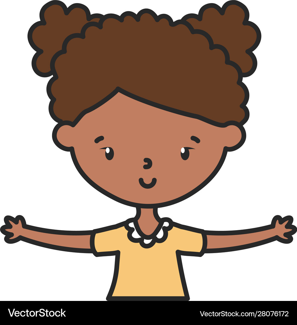 Isolated girl cartoon design Royalty Free Vector Image