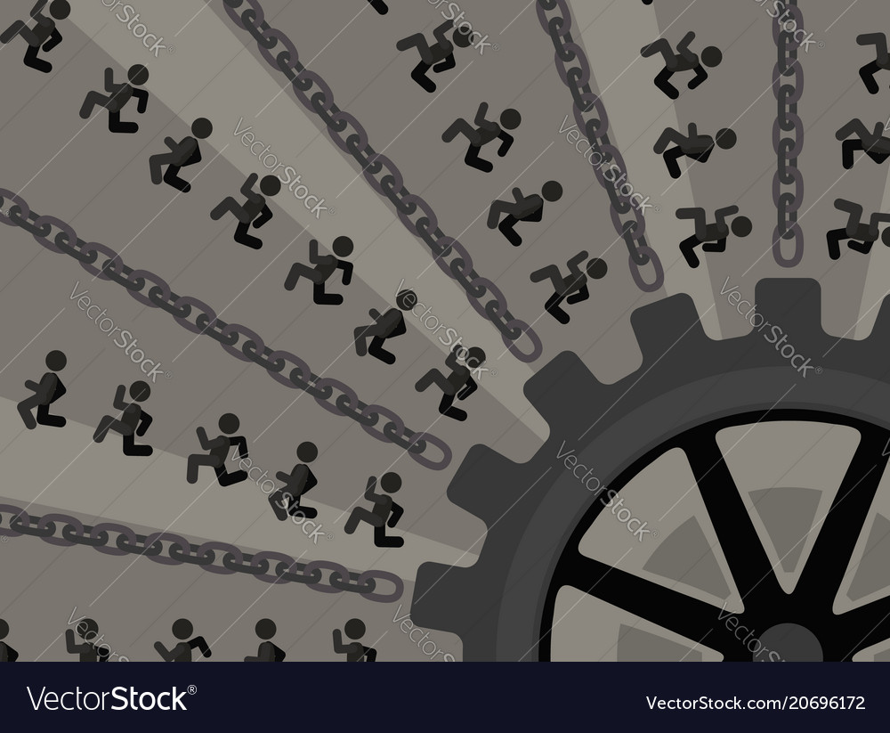 Machine run release Royalty Free Vector Image - VectorStock