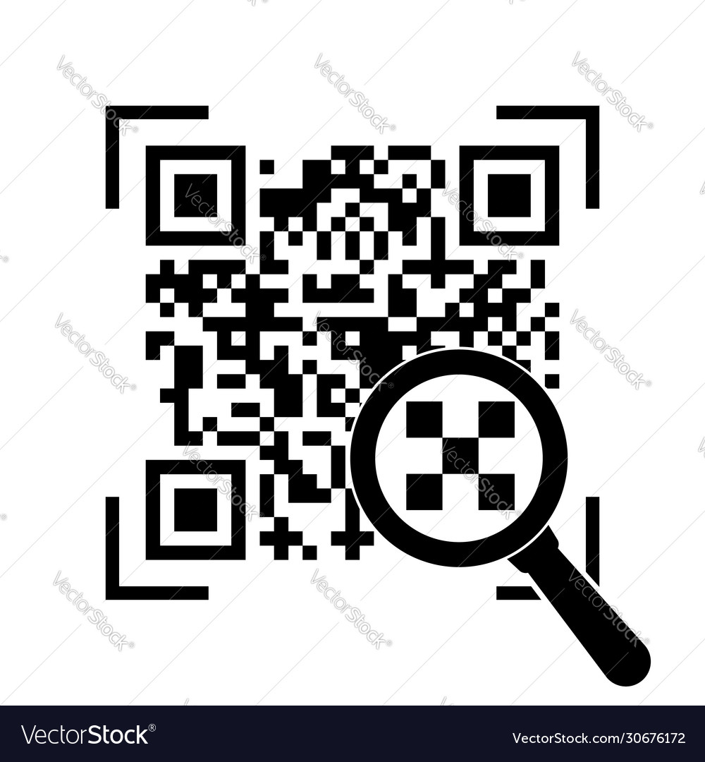 Sample qr code ready to scan checking Royalty Free Vector