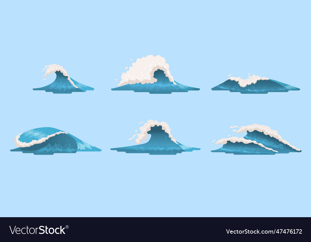 Ocean Wave Royalty Free Vector Image Vectorstock Ocean Pattern Royalty