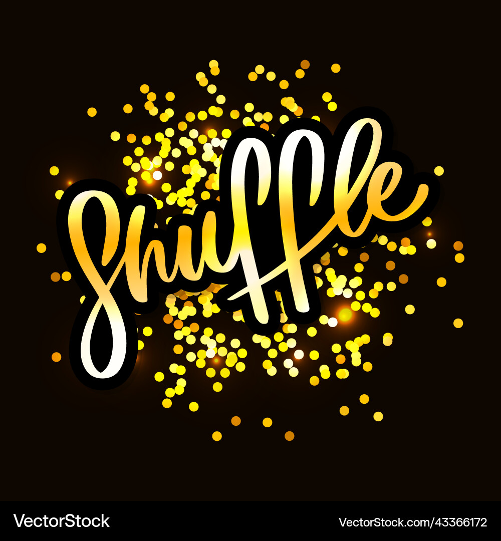 Shuffle dance letter abstract modern art design Vector Image