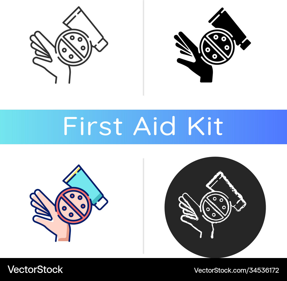 Skin rash cream icon Royalty Free Vector Image