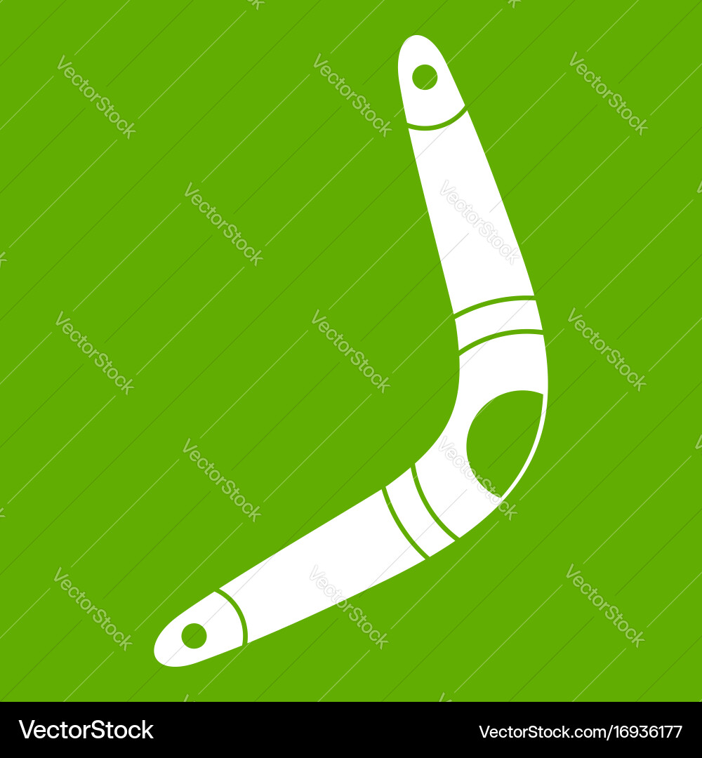 Boomerang Icon Green Royalty Free Vector Image
