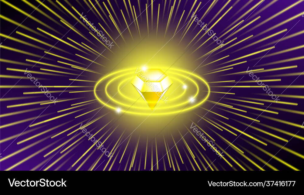 Bright radiant abstract poster a yellow glow Vector Image