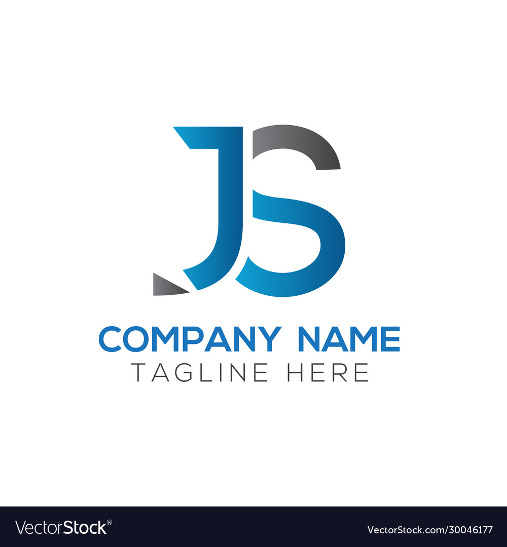 Creative letter js logo design template initial Vector Image