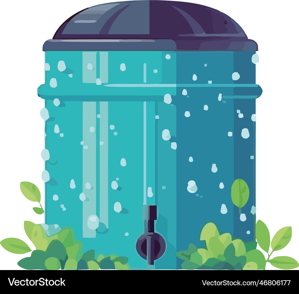 Flat cartoon of water storage Royalty Free Vector Image