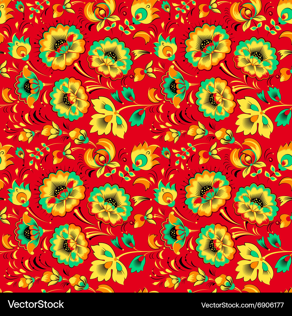 Floral seamless pattern in country style Vector Image