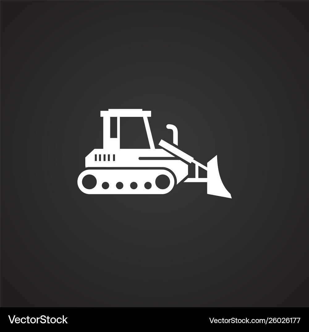 Heavy vehicle related icon on background Vector Image