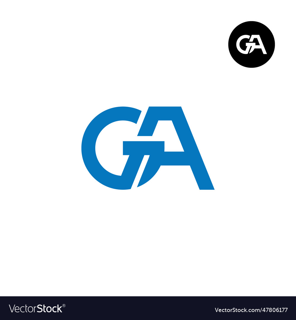 Letter ga monogram logo design Royalty Free Vector Image Letter ga monogram logo design Royalty Free Vector Image