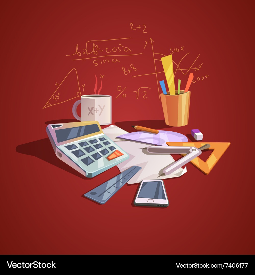 Math science concept Royalty Free Vector Image