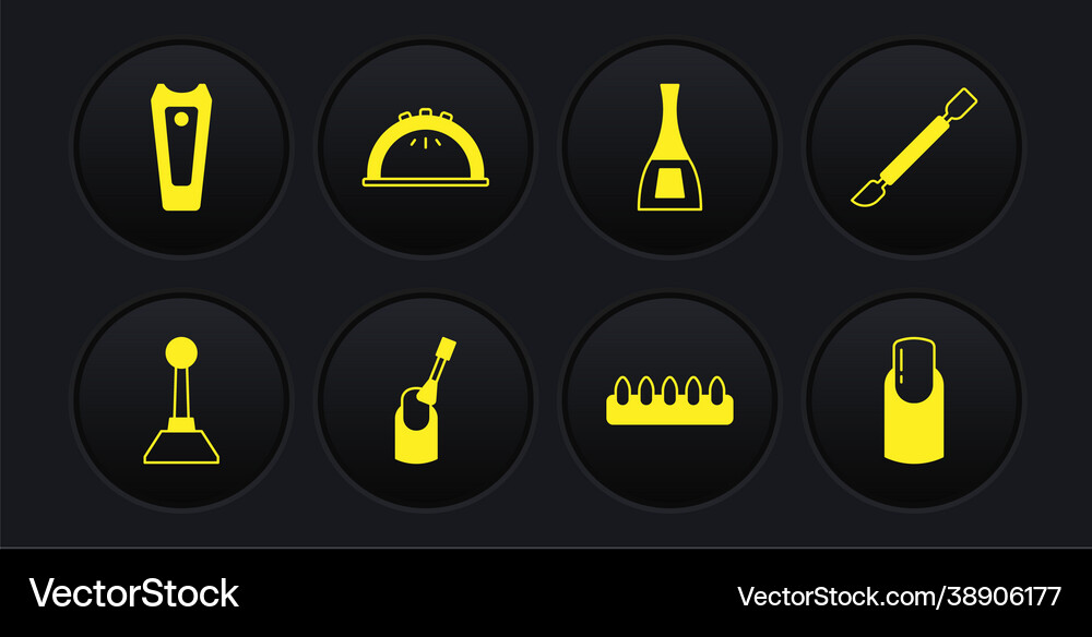 Set milling cutter for manicure cuticle pusher Vector Image