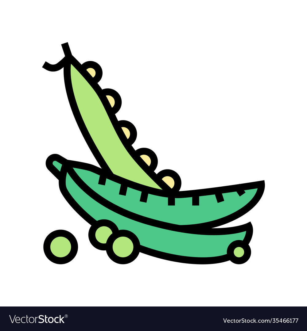 Vegetable peas color icon Royalty Free Vector Image