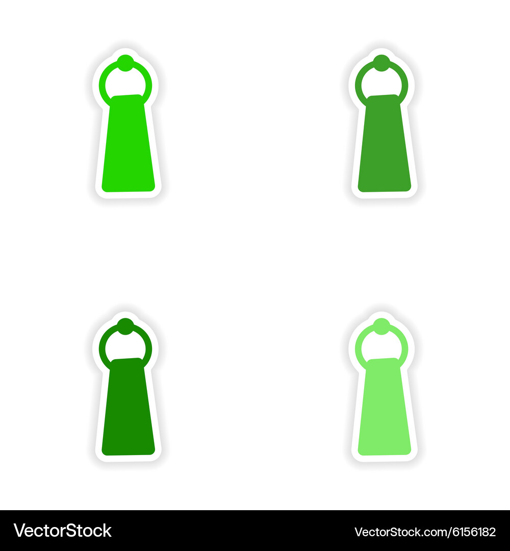 Assembly realistic sticker design on paper towel Vector Image