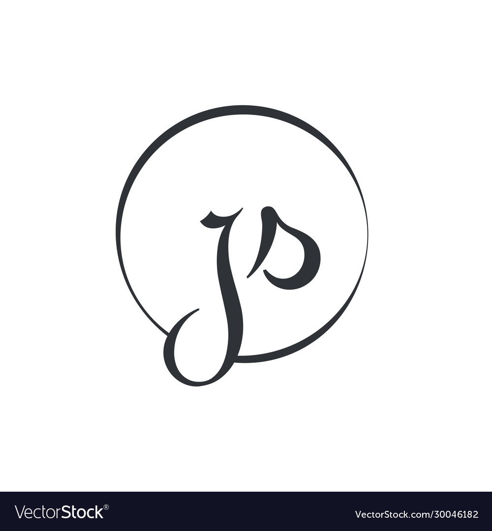 Creative letter js logo design template initial Vector Image