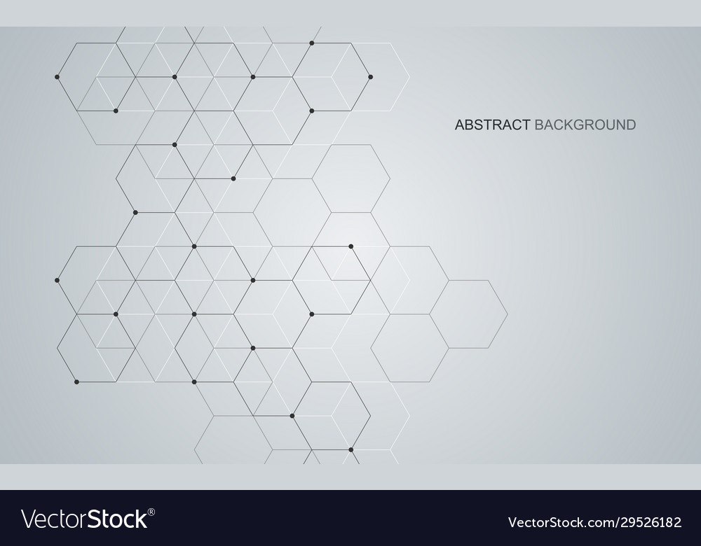 Hexagonal background digital geometric Royalty Free Vector