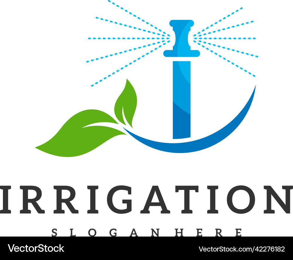 Irrigation logo design icon symbol template Vector Image