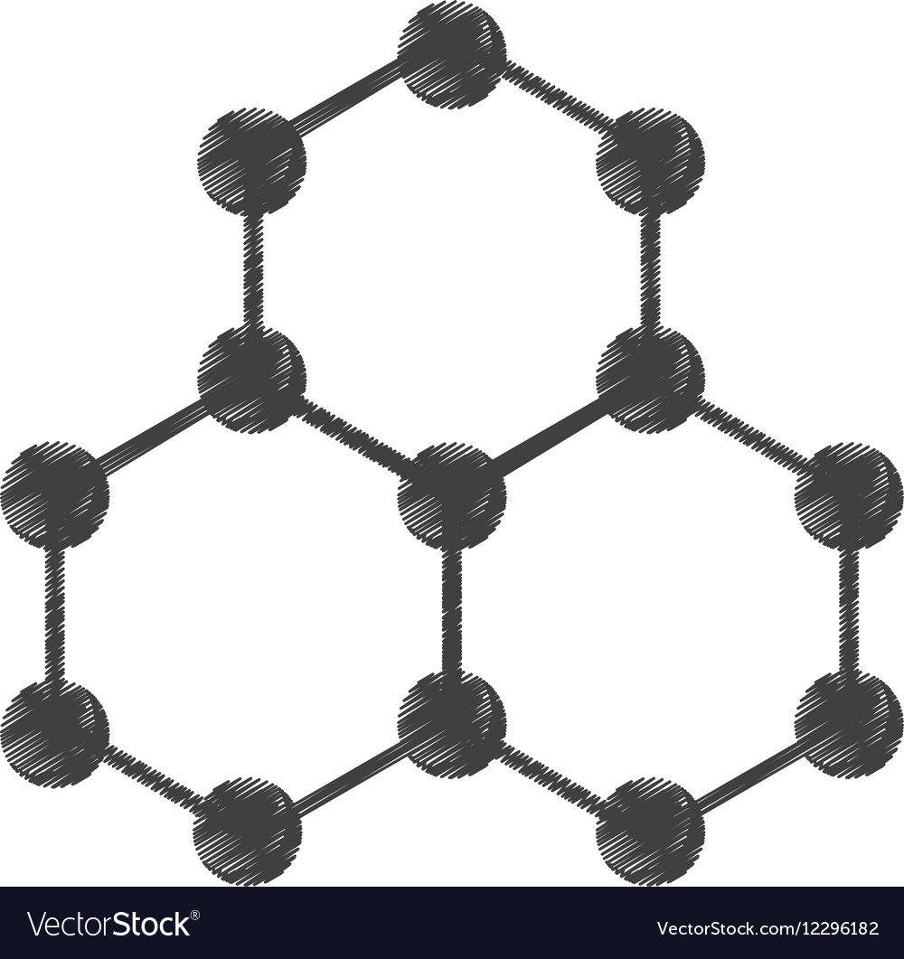 Molecule structure isolated icon Royalty Free Vector Image