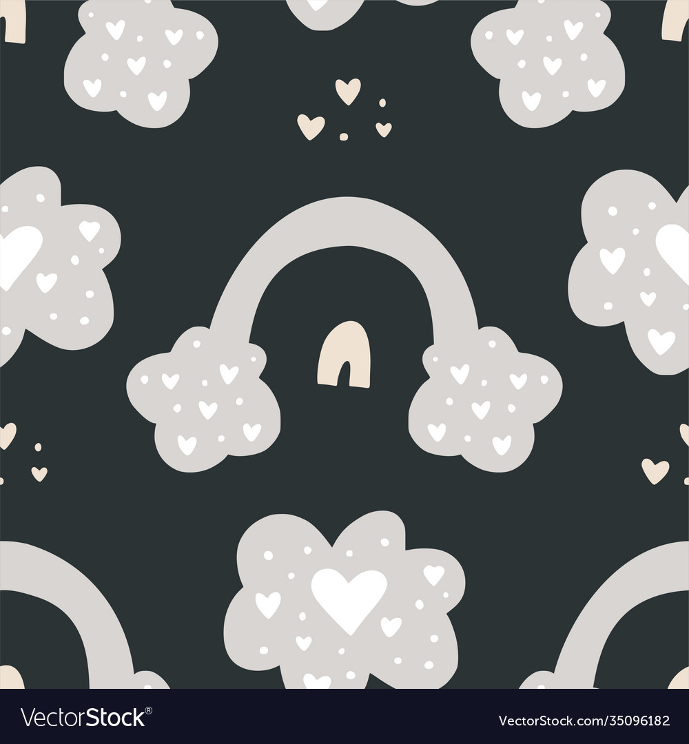 Seamless abstract pattern with rainbow Royalty Free Vector