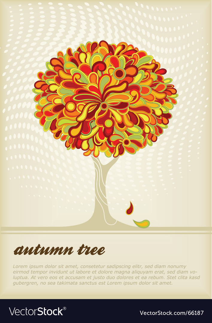 Autumn tree Royalty Free Vector Image - VectorStock