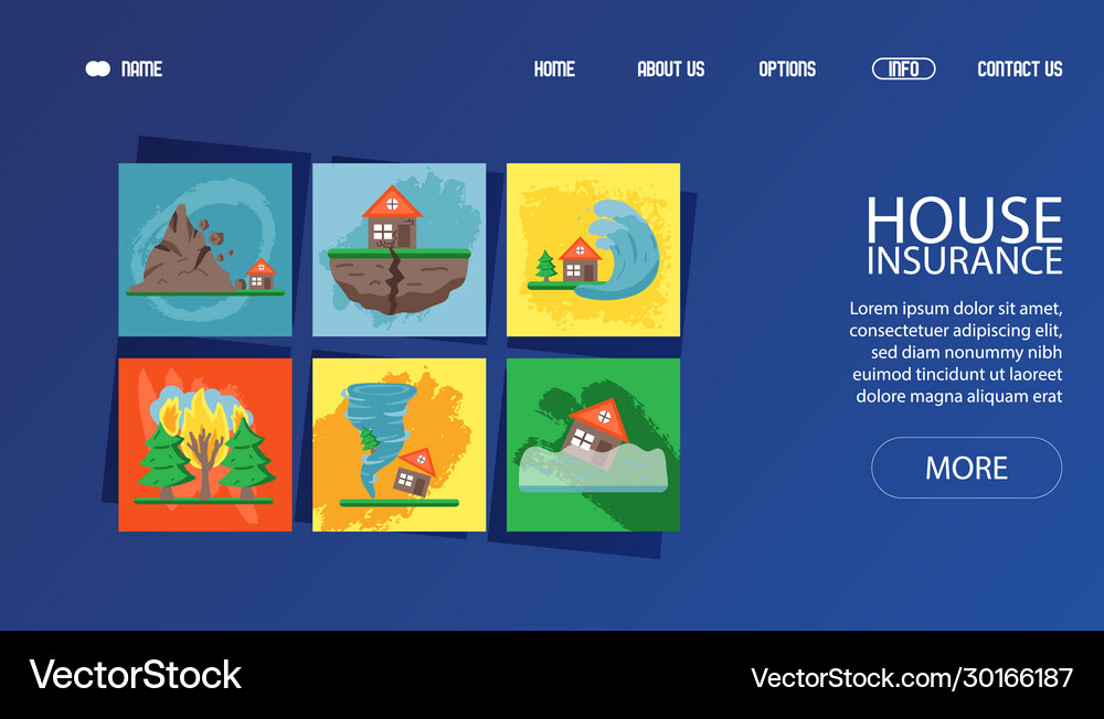 Banner for web cataclysm bad weather hurricane Vector Image