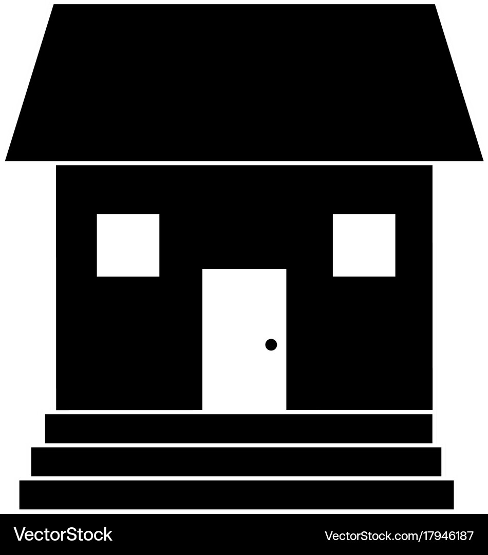 Beautiful house building isolated icon Royalty Free Vector