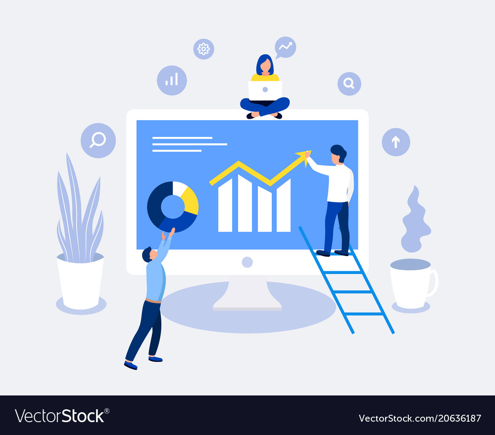 Data analysis design concept Royalty Free Vector Image