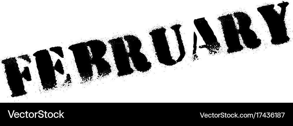 February rubber stamp Royalty Free Vector Image