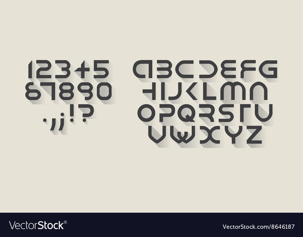 Flat font Royalty Free Vector Image - VectorStock