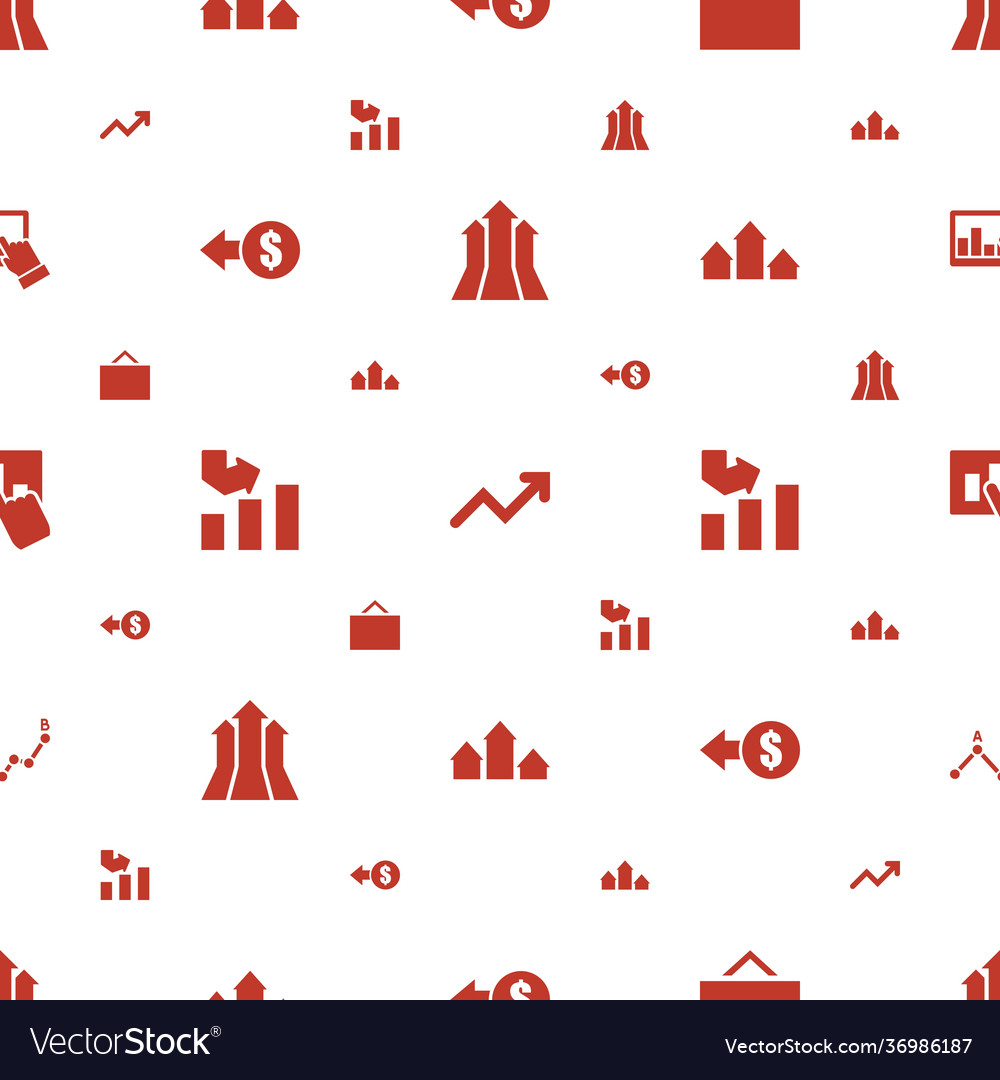 Increase icons pattern seamless white background Vector Image
