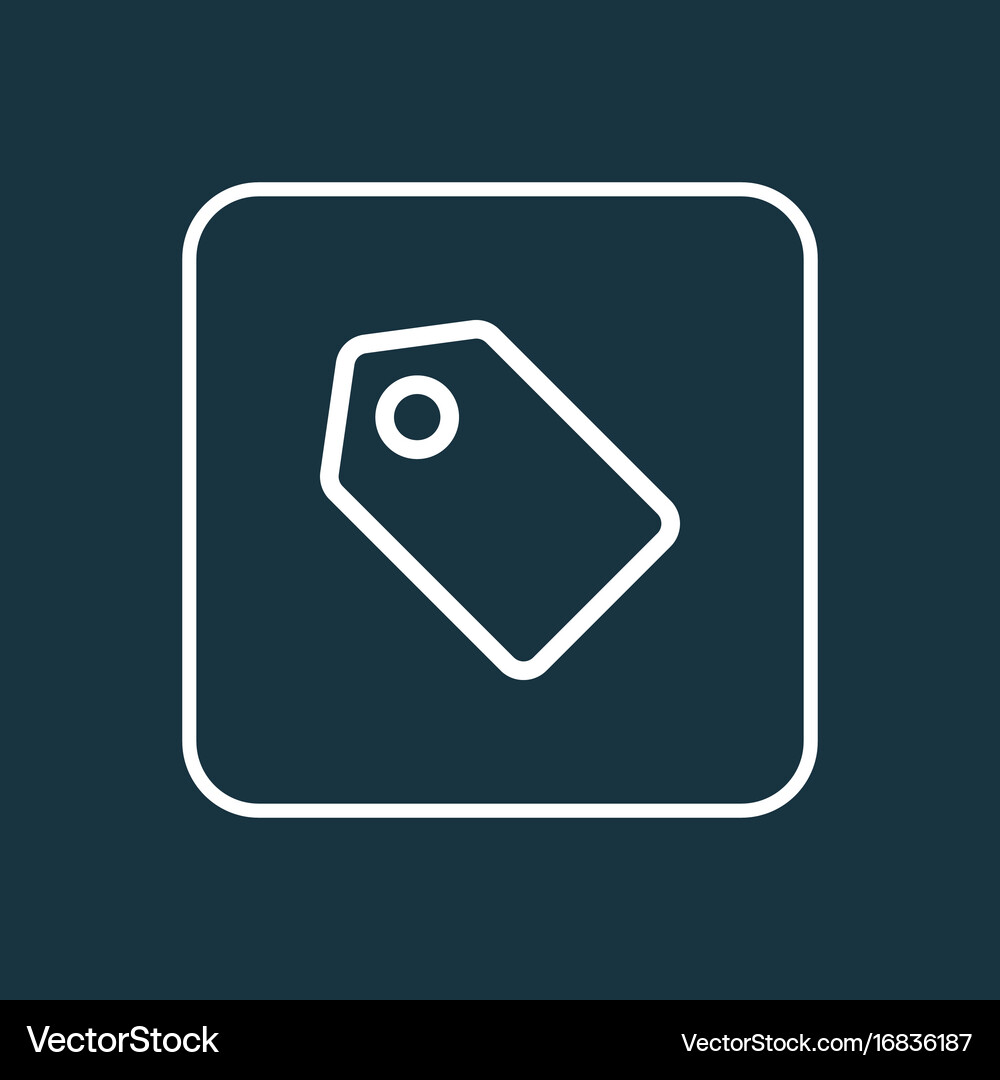 Label outline symbol premium quality isolated tag Vector Image