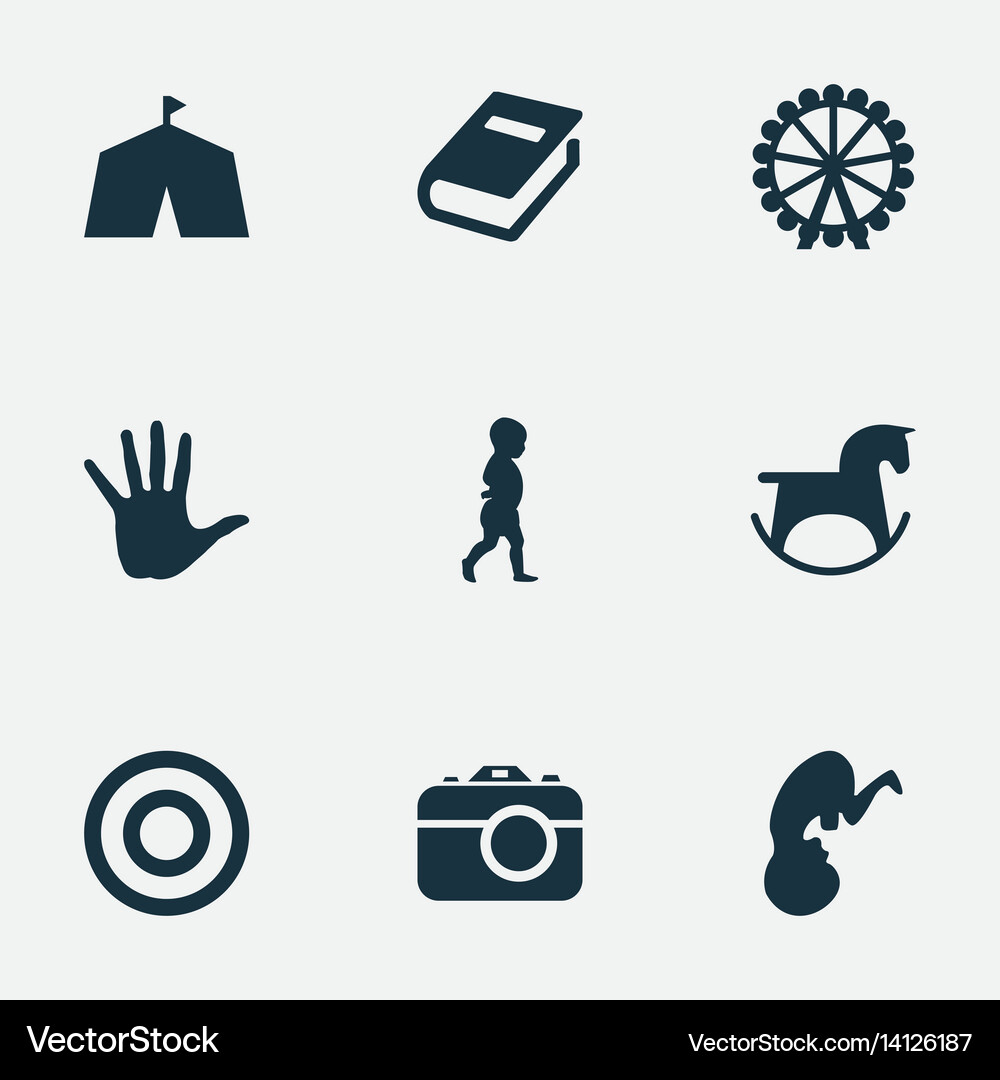 Set of simple kid icons Royalty Free Vector Image