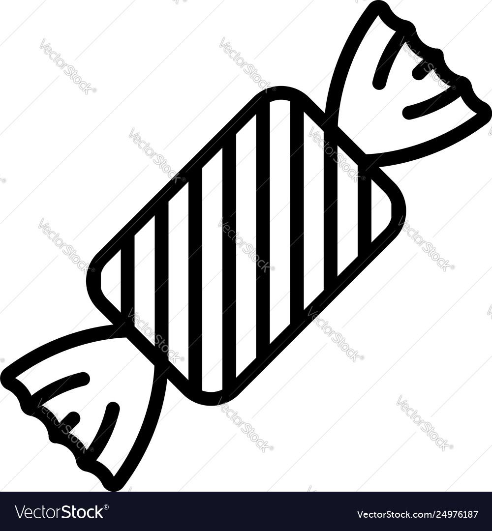 Striped pack toffee icon outline style Royalty Free Vector Striped pack toffee icon outline style Royalty Free Vector