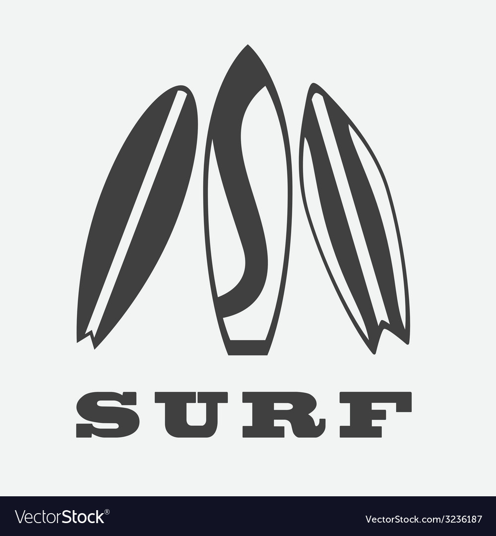 Surf design Royalty Free Vector Image - VectorStock