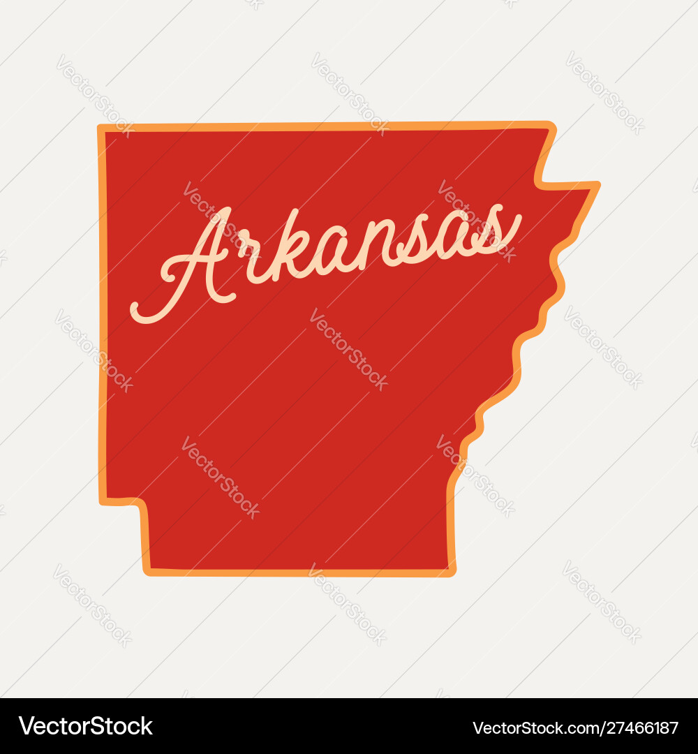 Vintage arkansas badge retro style us state patch Vector Image