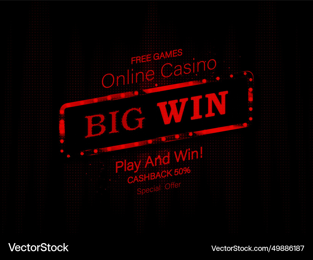 Win big prizes 3d typography retro vintage logo Vector Image