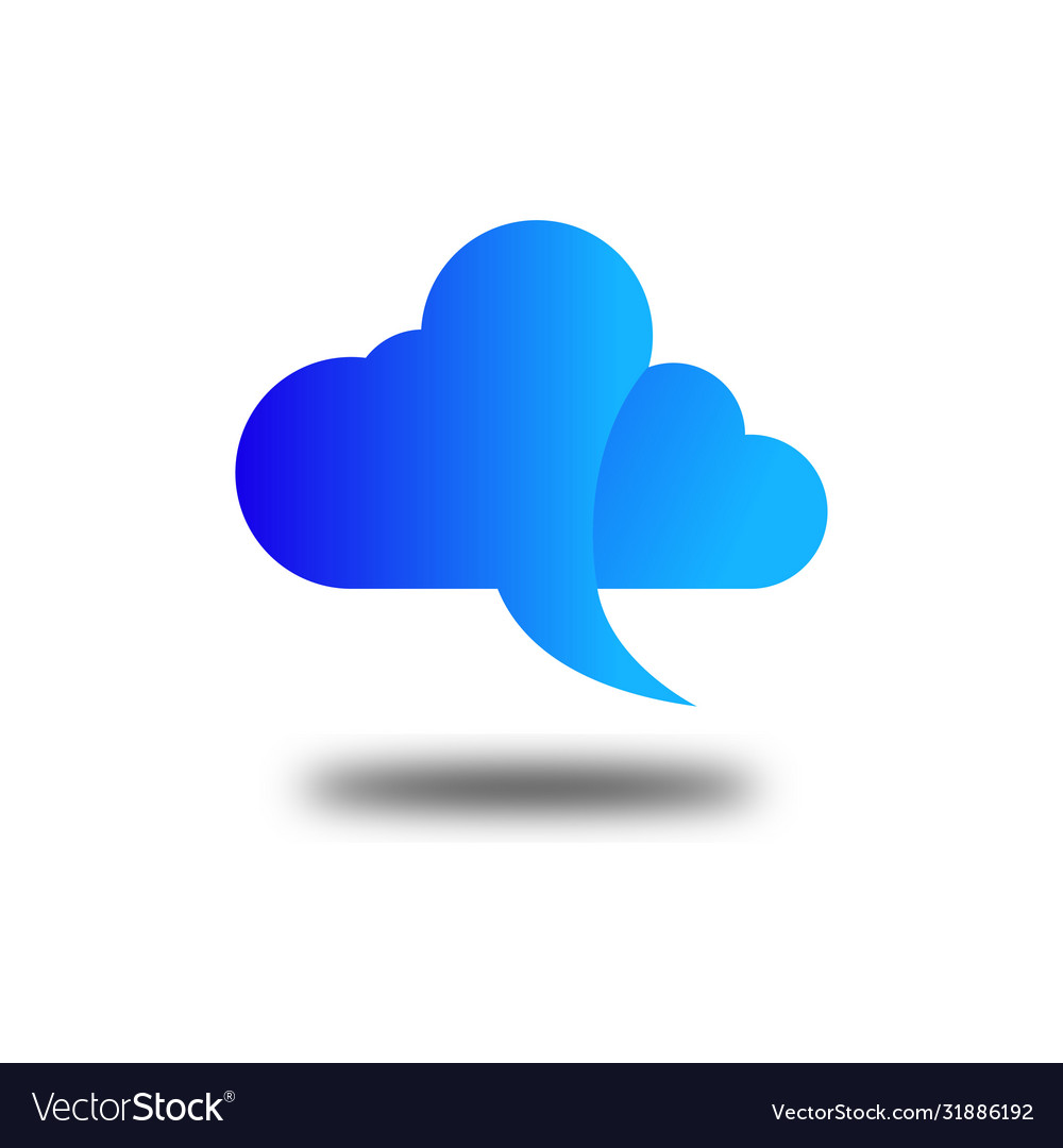 Cloud talk logo Royalty Free Vector Image - VectorStock